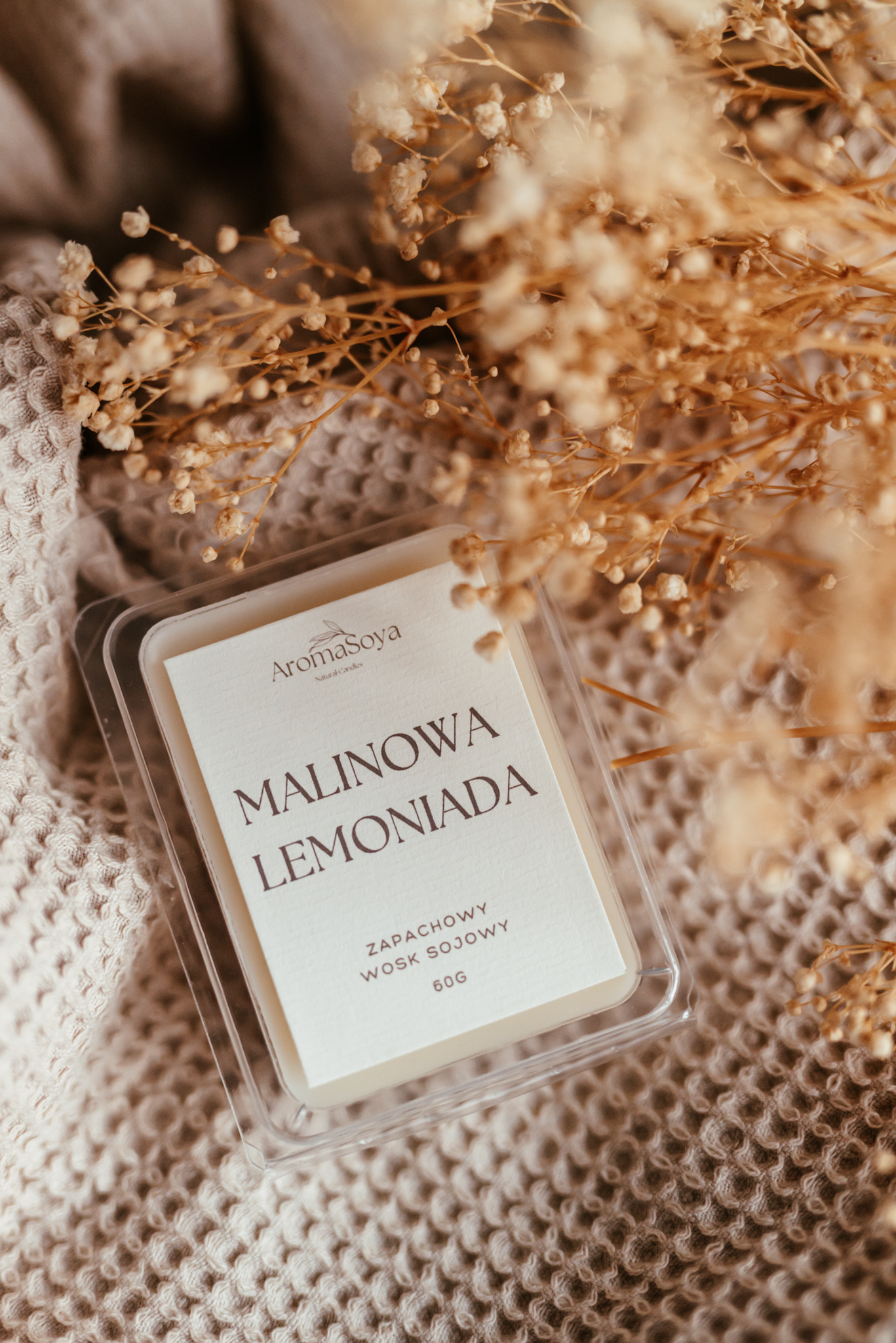 Zapachowy wosk sojowy - Malinowa lemoniada - Aromasoya